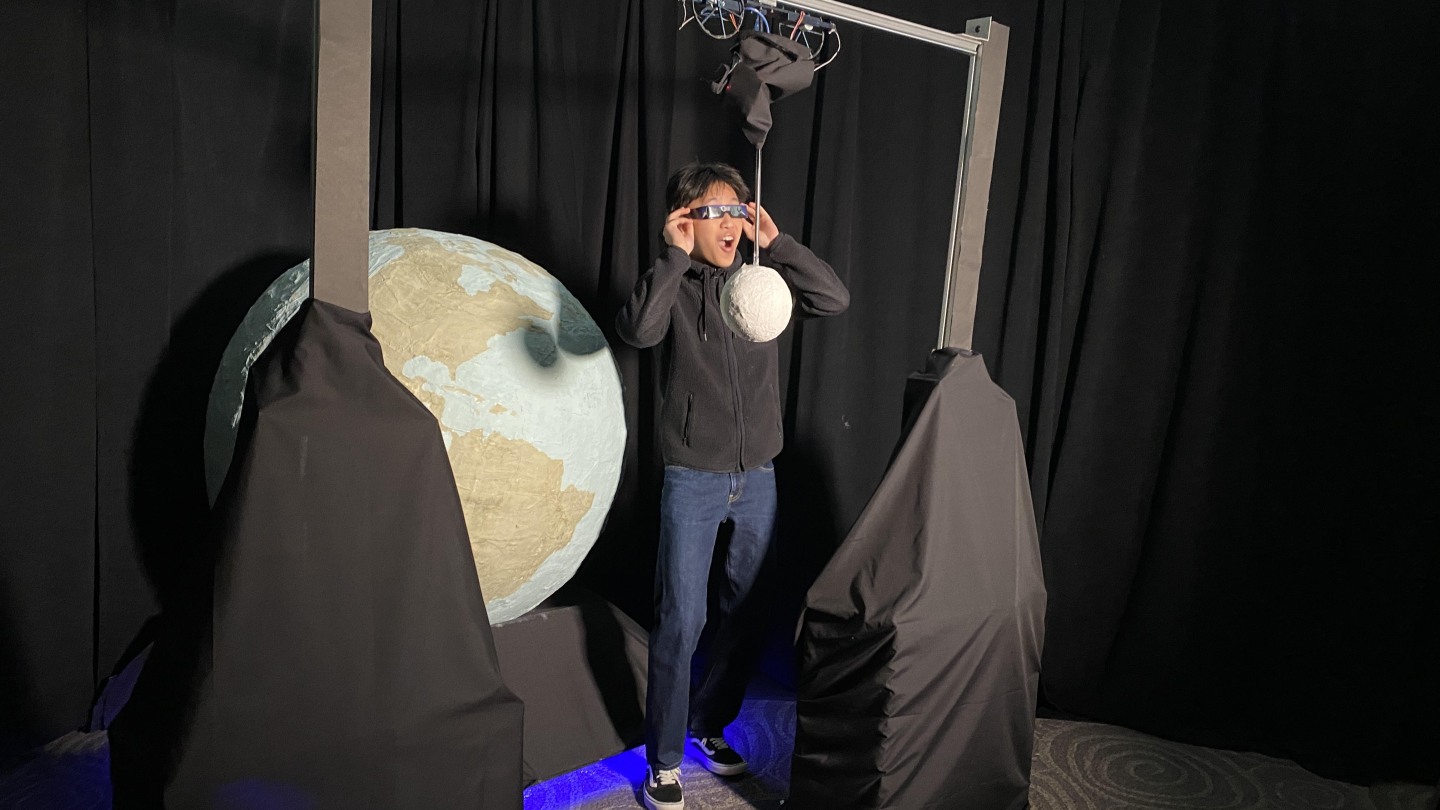 First-year Physics Students Build Eclipse Model in BH Lobby ...