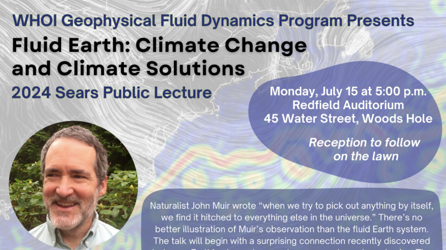 Brad Marston to give the Sears Lecture at Woods Hole | Department of ...